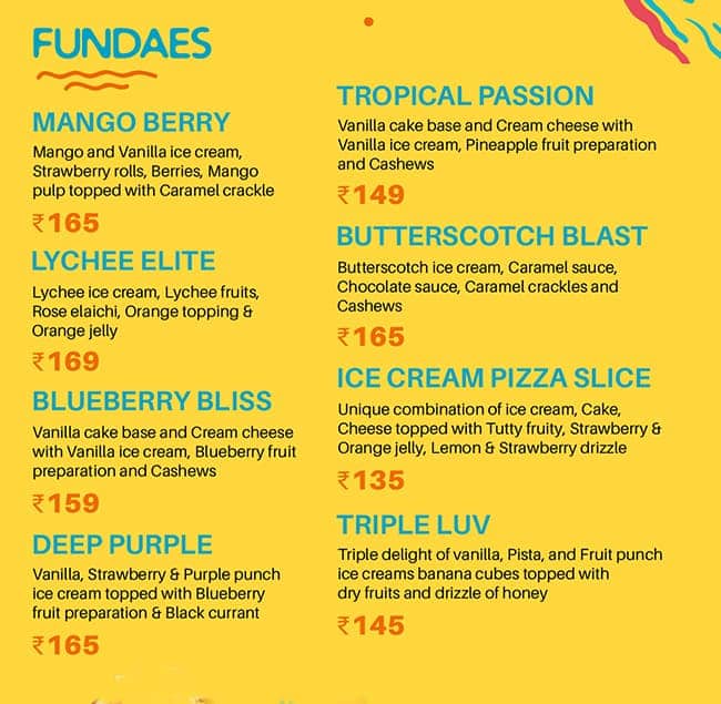Menu at POLAR BEAR - THE ICE CREAM SUNDAE ZONE, Coimbatore