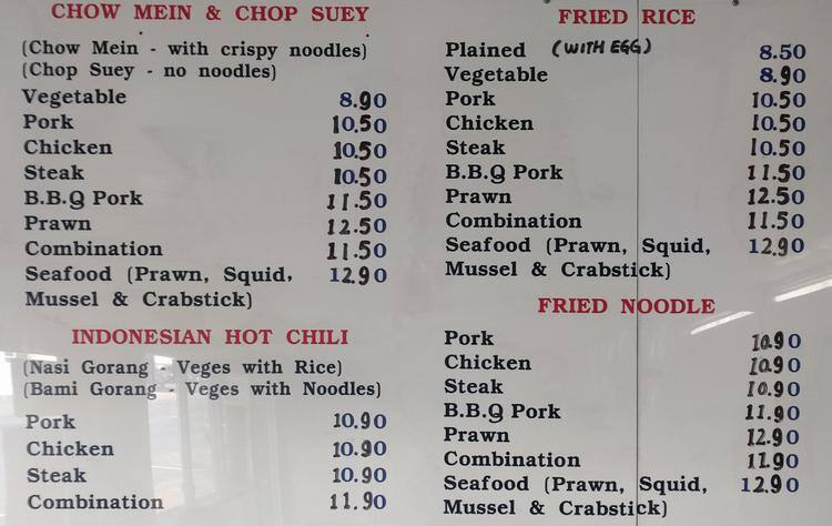 Menu at Unique Fusion Limited restaurant, Papakura