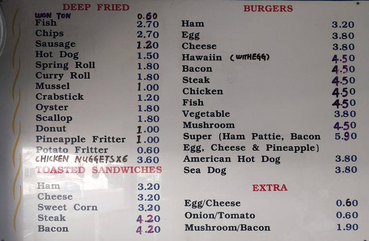 Menu at Unique Fusion Limited restaurant, Papakura