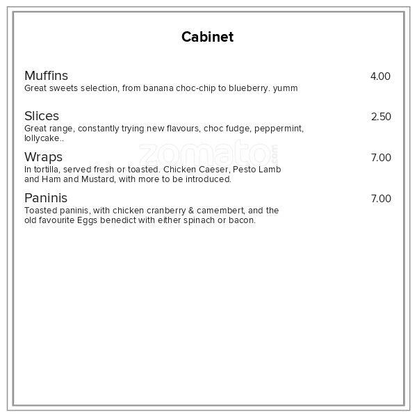 Menu at Kakariki Cafe & Wine Bar, Christchurch