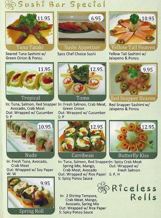 Menu at Love Sushi restaurant, Frisco, FM 423