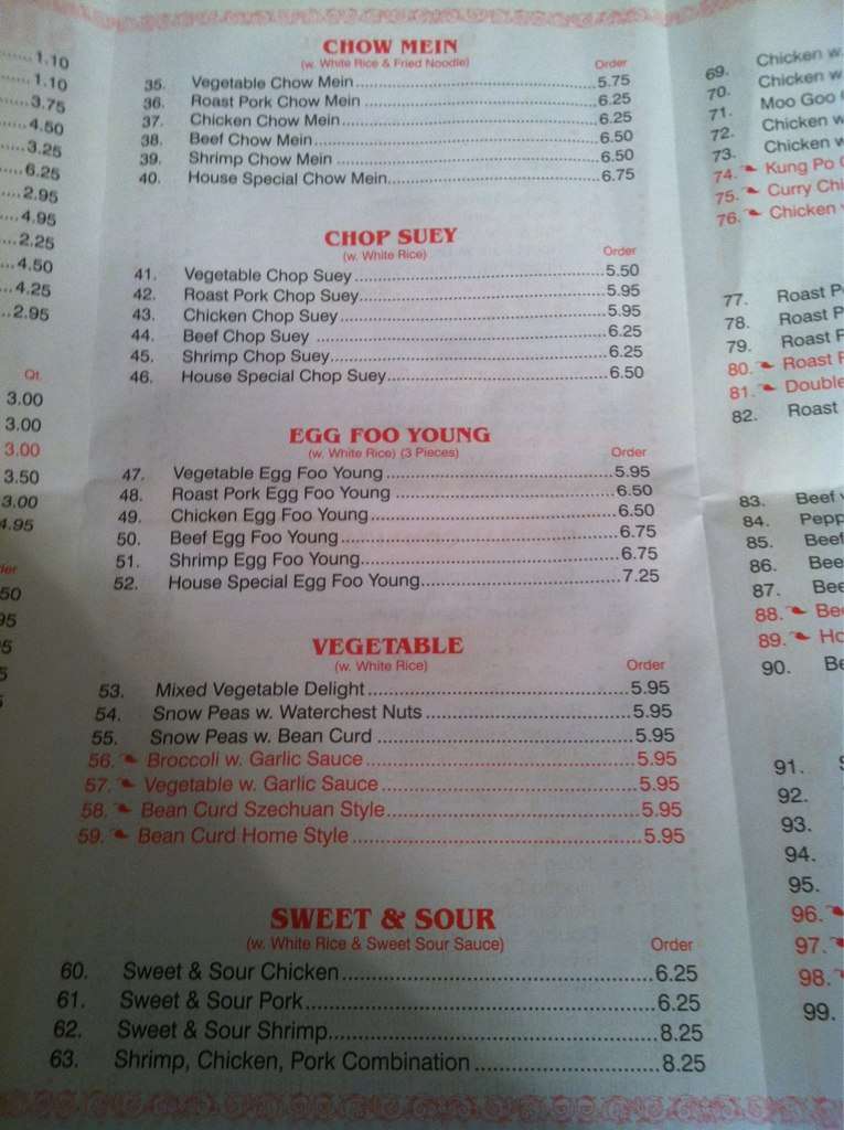 Menu at Shanghai House Restaurant, Southaven, Getwell Rd a2