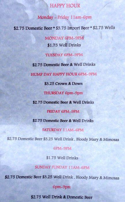 Menu at The Tipsy Chicken pub & bar, Sachse