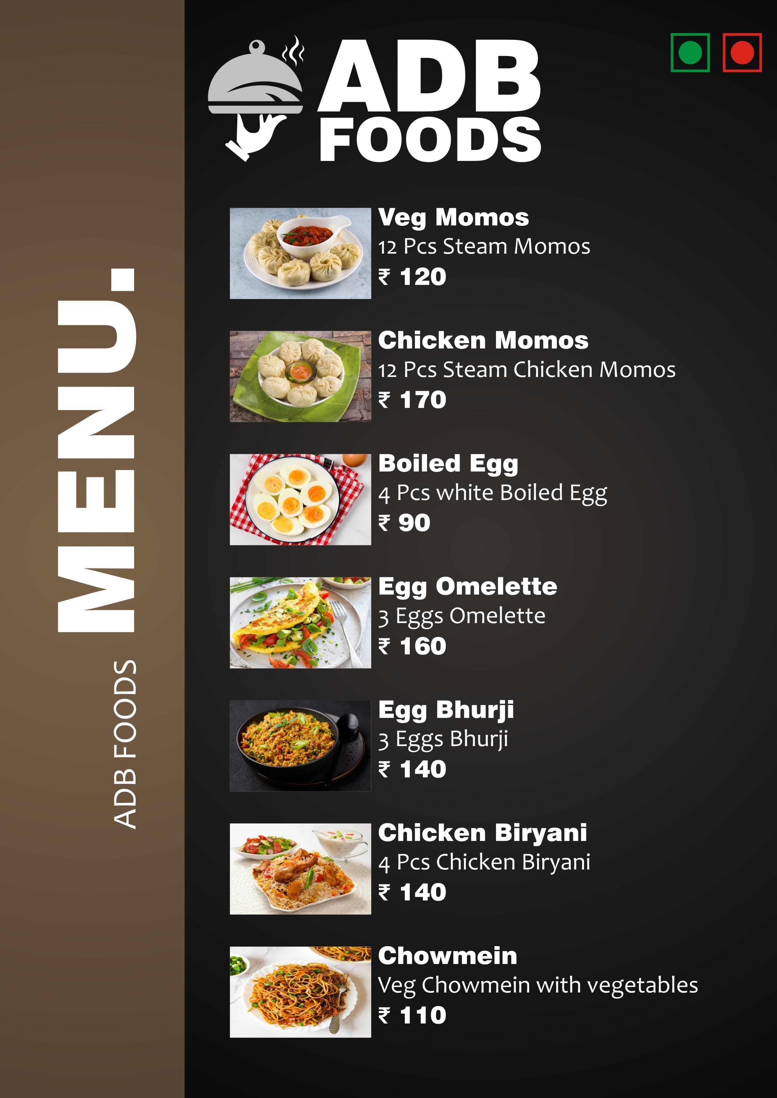Menu of ADB Foods, Pratap Vihar, Ghaziabad