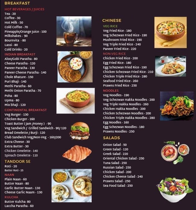 Menu of Bella's Kitchen, Calangute, Goa