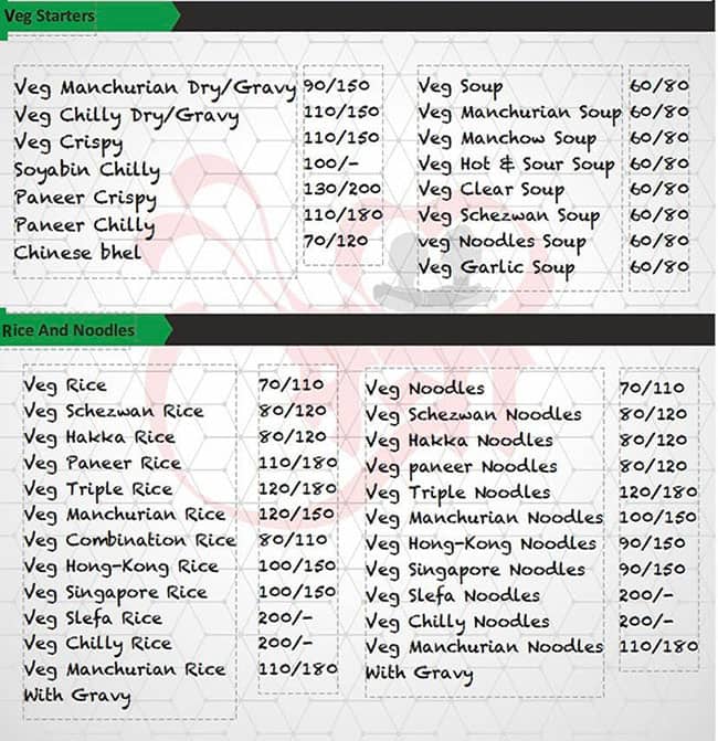 Menu of Maitri Chinese Cafe, Badlapur, Thane