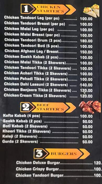 Menu at Haji Tikka Corner, Mumbai, 78