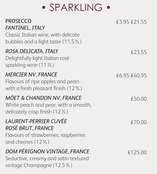 Menu at Miller & Carter steakhouse, Harrow, Brockhurst Corner