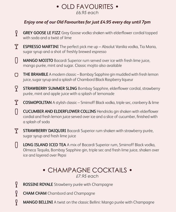 Menu at Miller & Carter steakhouse, Harrow, Brockhurst Corner