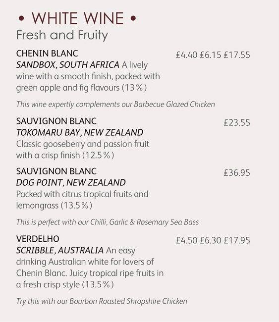 Menu at Miller & Carter steakhouse, Harrow, Brockhurst Corner