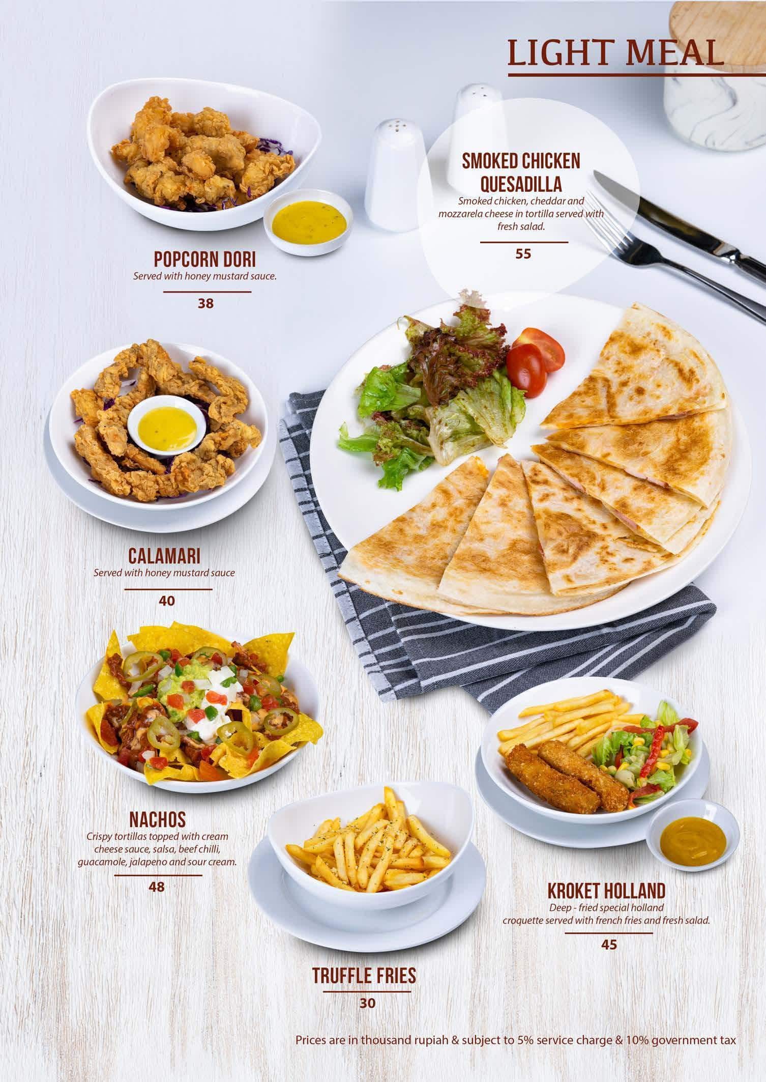 Menu at Glosis PIM steakhouse, West Jakarta, Jl. Puri Agung