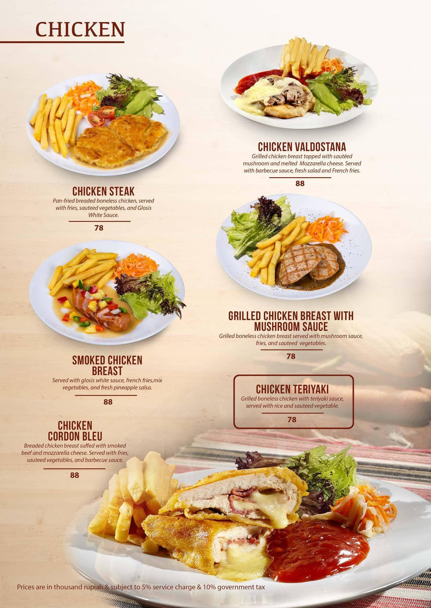 Menu at Glosis PIM steakhouse, West Jakarta, Jl. Puri Agung
