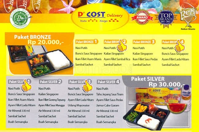 D' Cost Menu, Menu untuk D' Cost, Kalibata, Jakarta - Zomato Indonesia