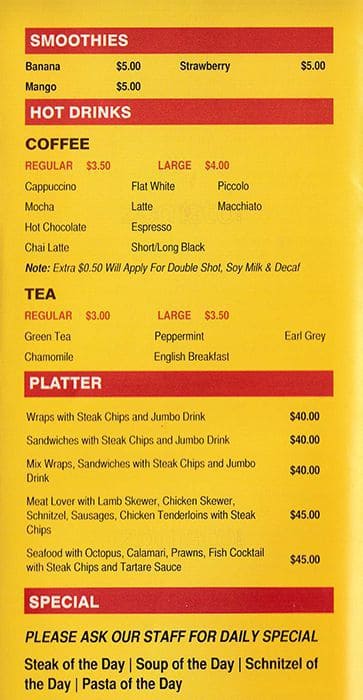 Menu at Crazy Burger Zone restaurant, Caringbah
