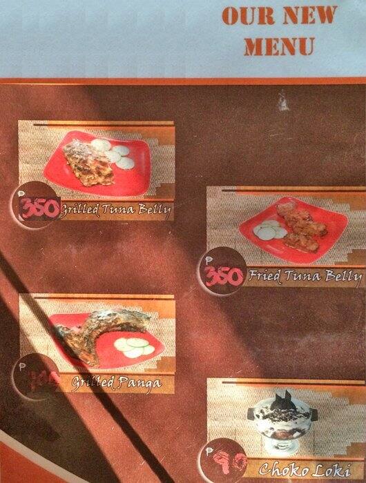 Menu at Top Silog District restaurant, Lapu-Lapu City