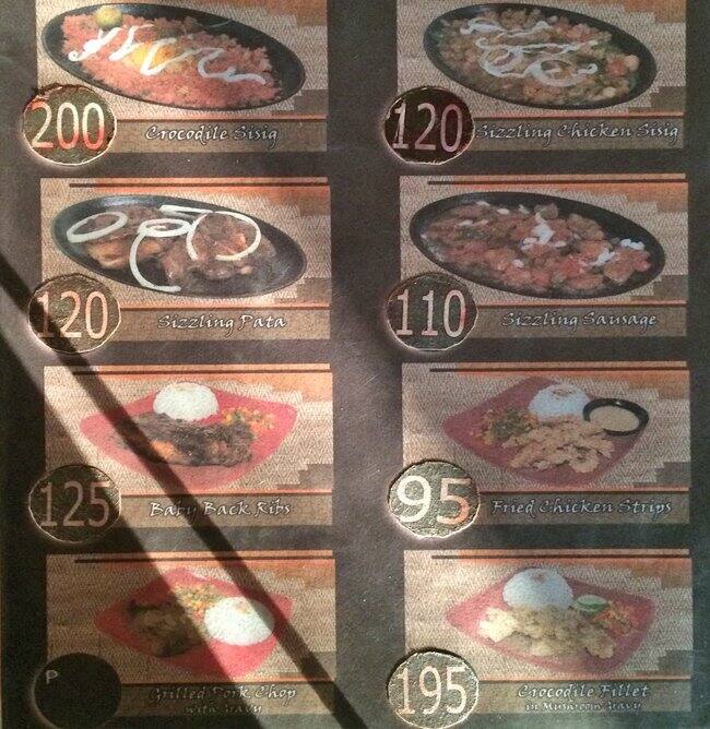 Menu at Top Silog District restaurant, Lapu-Lapu City