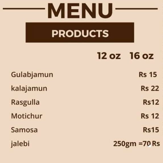 Menu of Shiv Shakti Quality Food Products, Virar, Mumbai