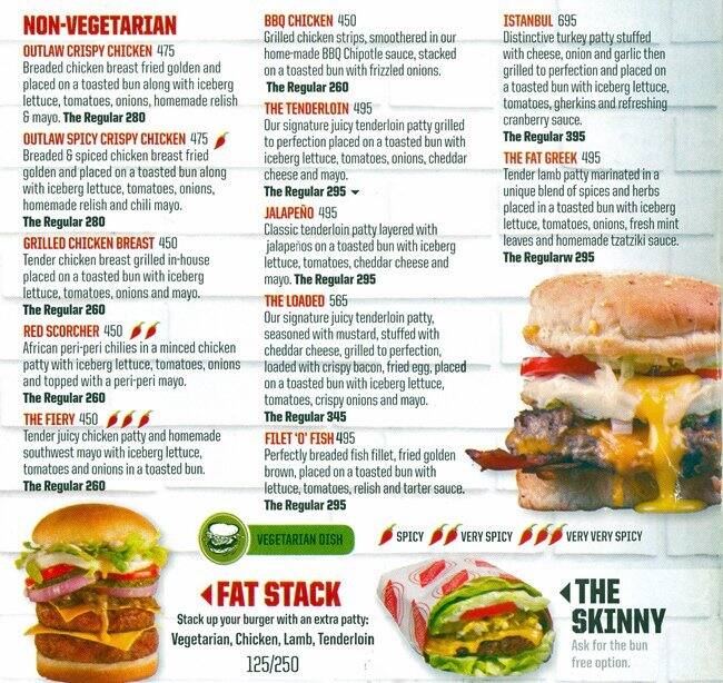Menu at Fat Burger, Gurugram