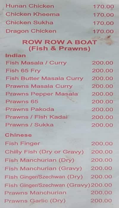Menu at JACK N JILL FAST FOOD, Chennai, A