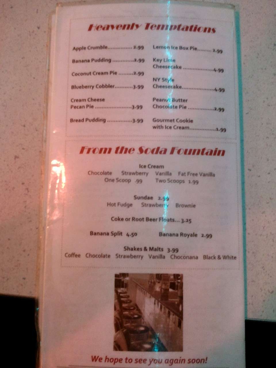 Menu at Scenic 90 Cafe, Pensacola