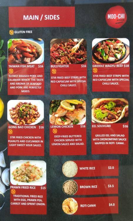 Menu at Moo Chi In Fusion restaurant, Fitzroy