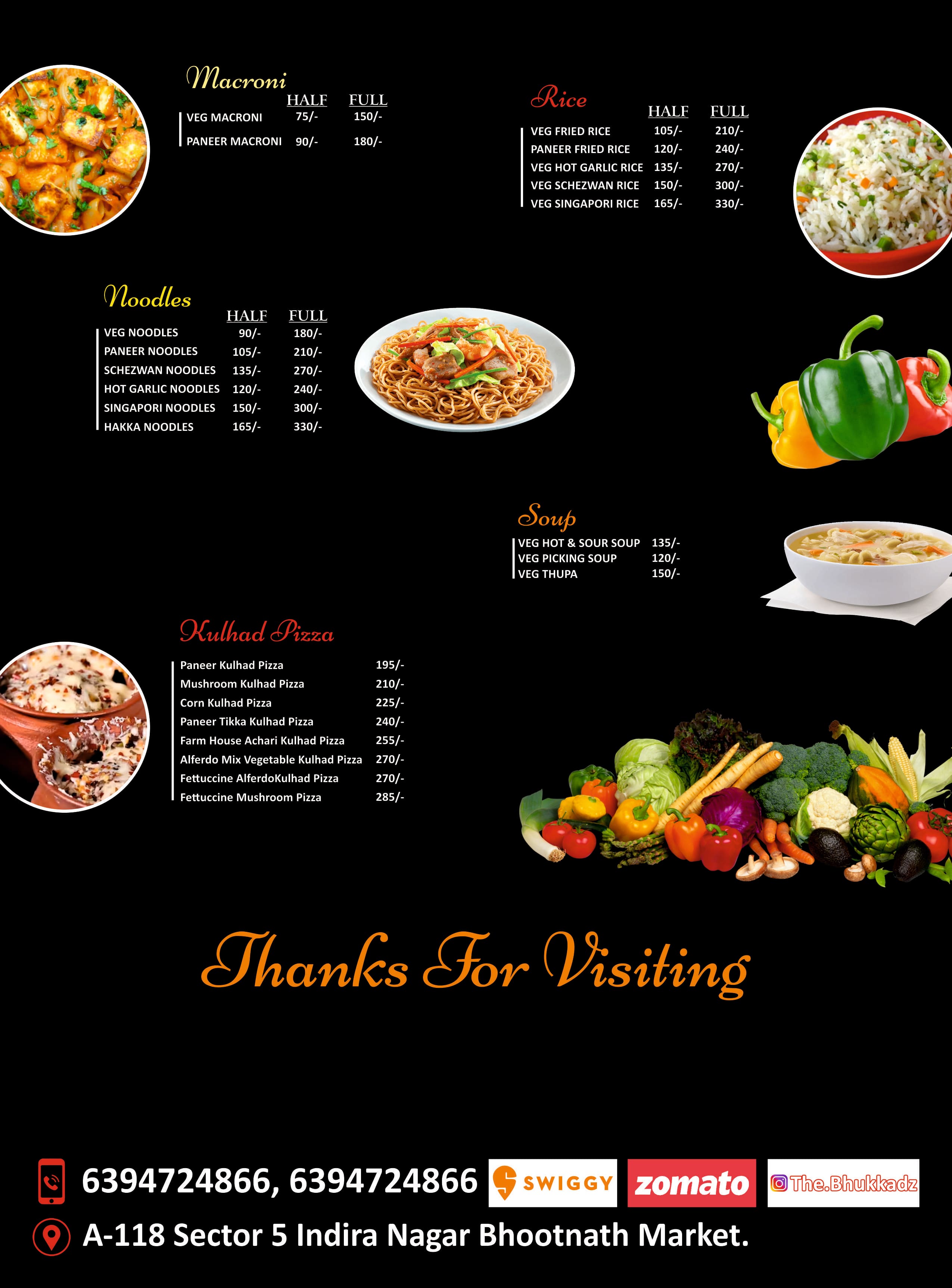 Menu at The bhukkadz, Lucknow