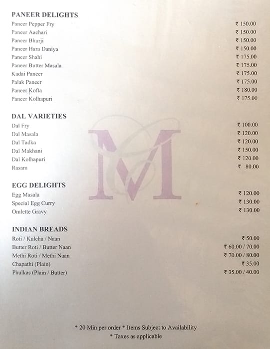 Menu at Club Magnolia, Bengaluru, RC47+9CJ