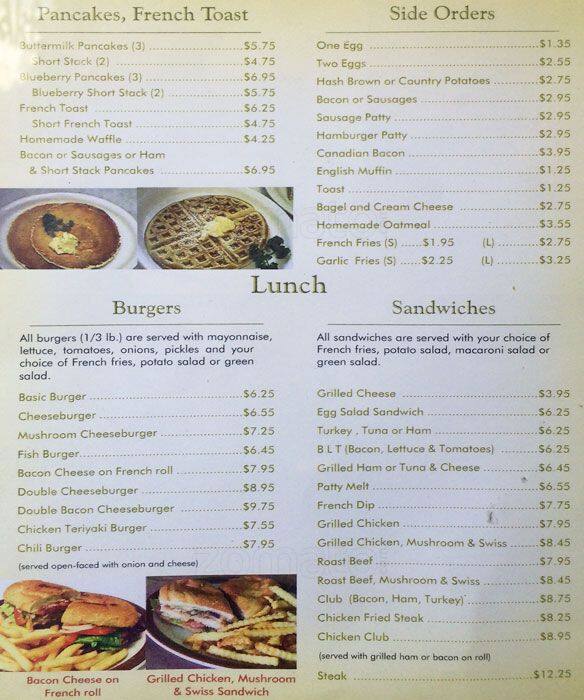 Menu at Cable Car Cafe, South San Francisco