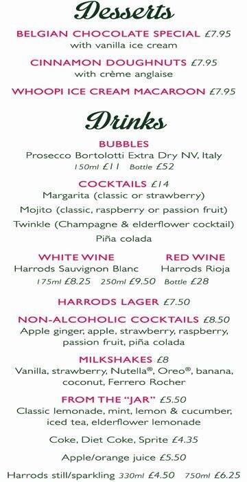 Menu at Angelo Musa restaurant, London