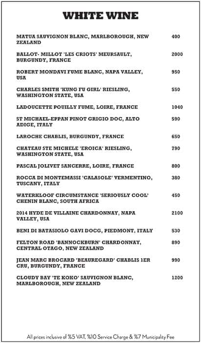 Menu at Weslodge Saloon - JW Marriott Marquis pub & bar, Dubai