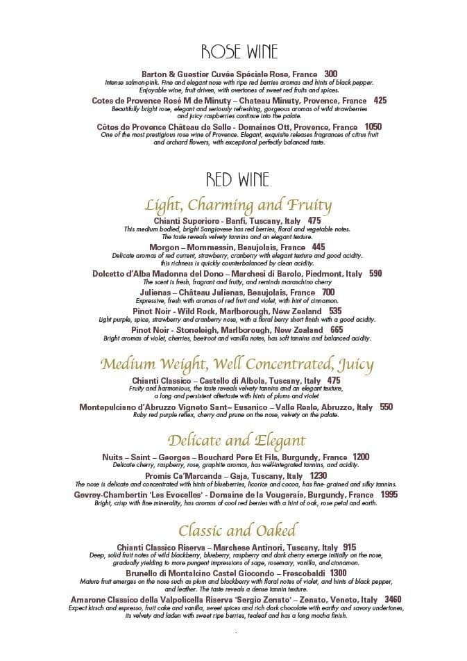 Menu at Babiole - Hilton Dubai Al Habtoor City, Dubai