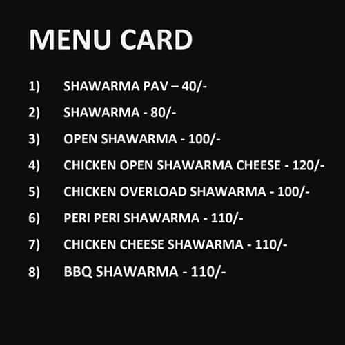 Menu of The Fresh Villa, Chembur, Mumbai