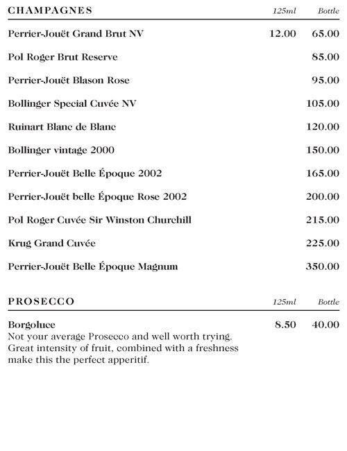 Menu at Circus pub & bar, London, 27-29 Endell St