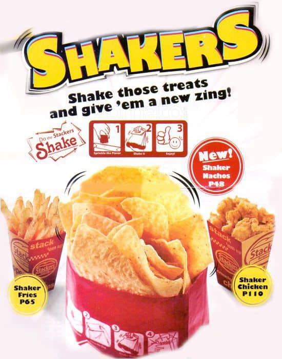 Menu at Stackers restaurant, San Juan, 2/F