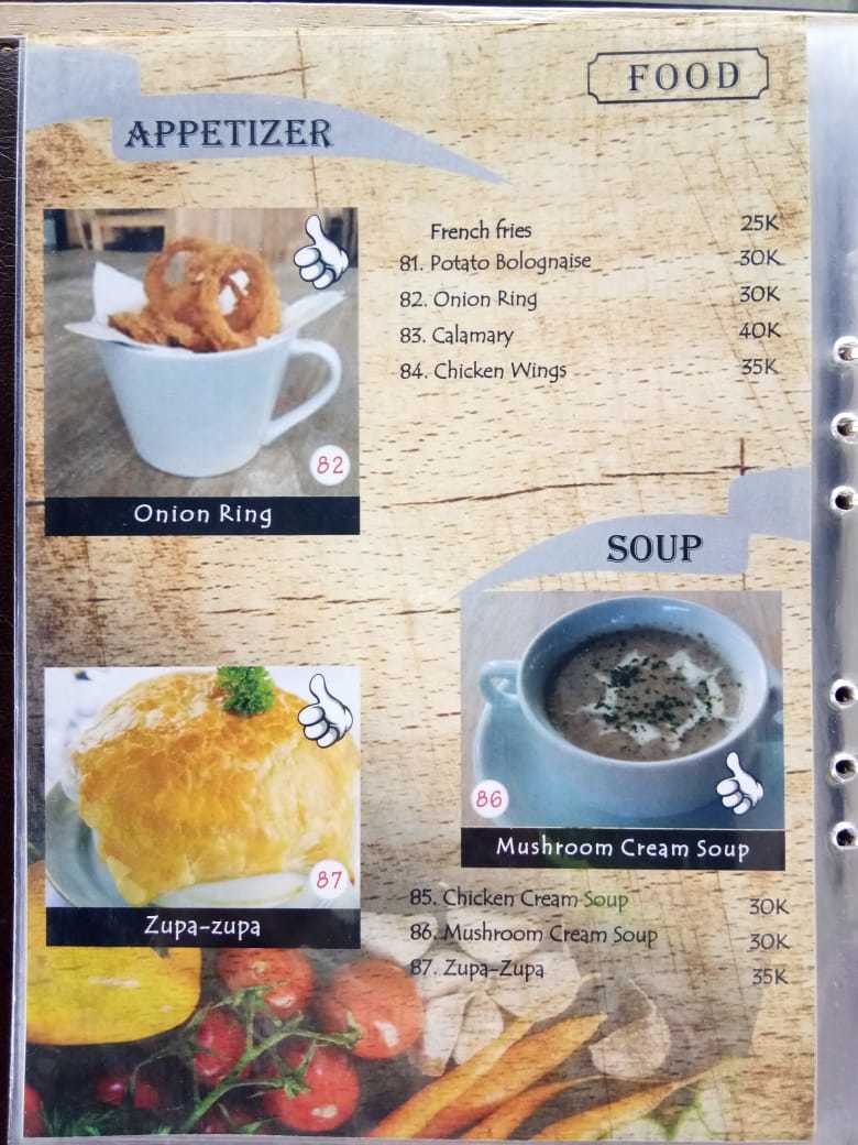 Carta del café Cabana Resto, Bogor