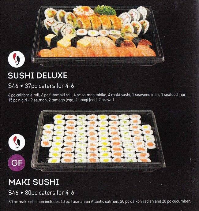 Menu at Sushi Sushi fast food, Hillarys, Westfield Whitford City ...