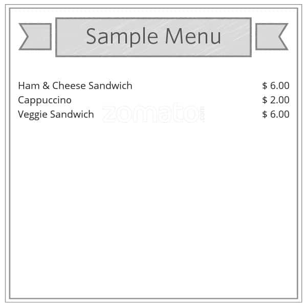 Menu at Cable Car Corner, San Francisco, Powell St