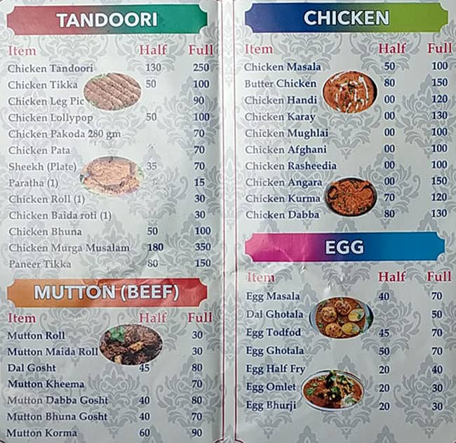 Menu of Lajawab Seekh Paratha Hotel, Kandivali West, Mumbai