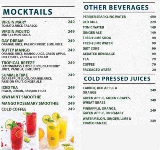 Menu at Peepai Kitchen & Brewery, Bengaluru