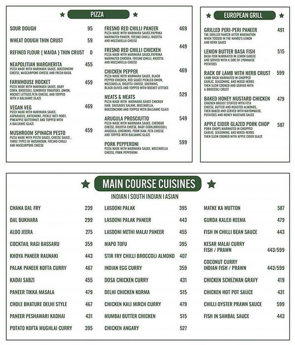 Menu at Peepai Kitchen & Brewery, Bengaluru