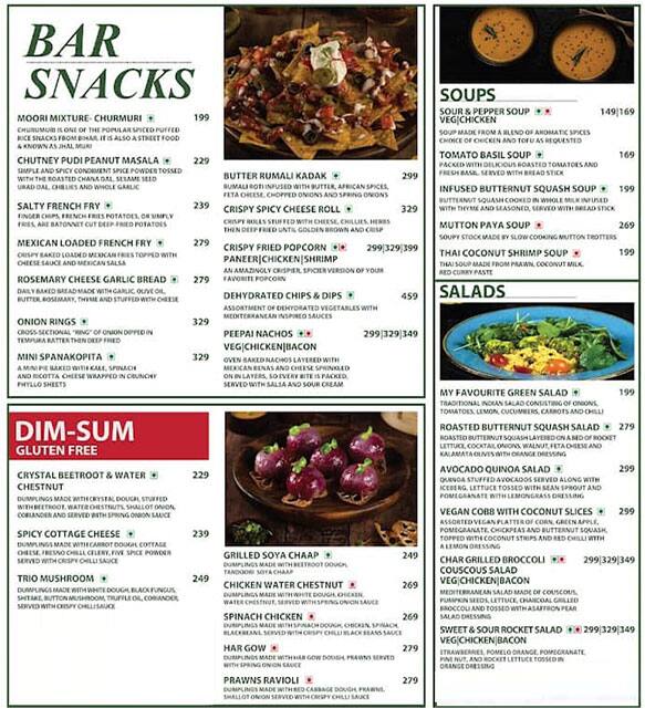 Menu at Peepai Kitchen & Brewery, Bengaluru