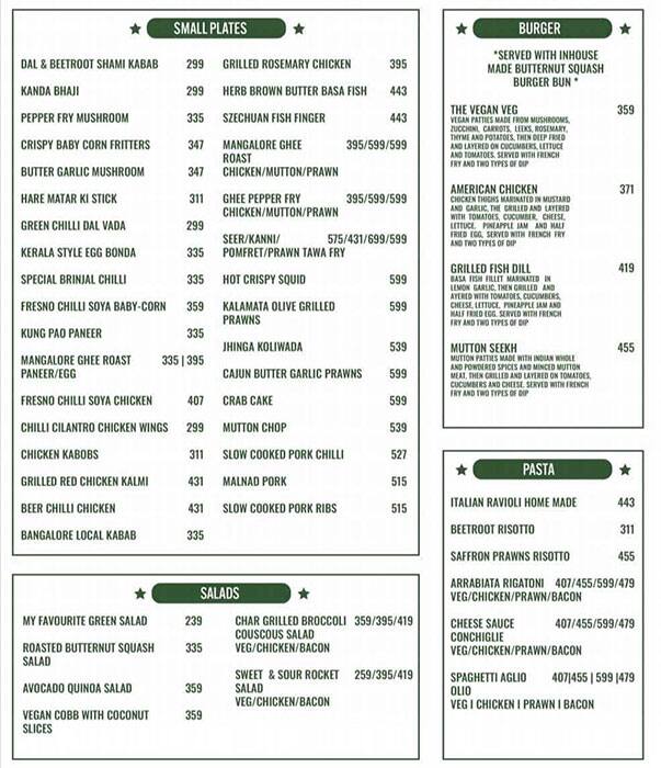 Menu at Peepai Kitchen & Brewery, Bengaluru