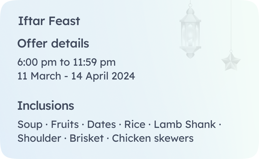 Menu of Famous Dave's Barbecue, Al Wahda, Abu Dhabi