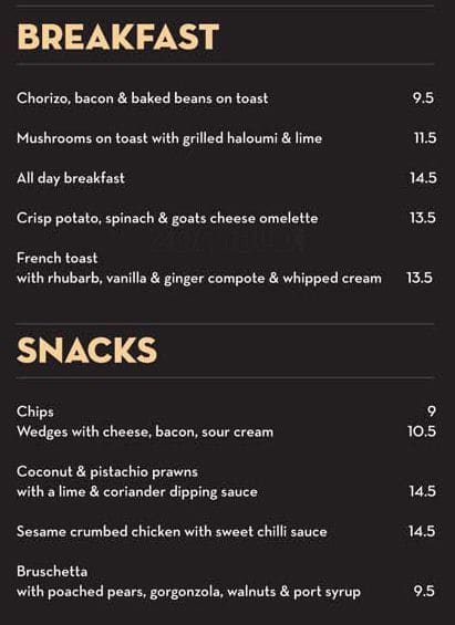 Vue Bar Menu, Menu for Vue Bar, Hamilton Central, Hamilton - Menumania ...