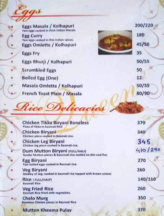 Menu at Cafe Diamond Queen, Pune, 7