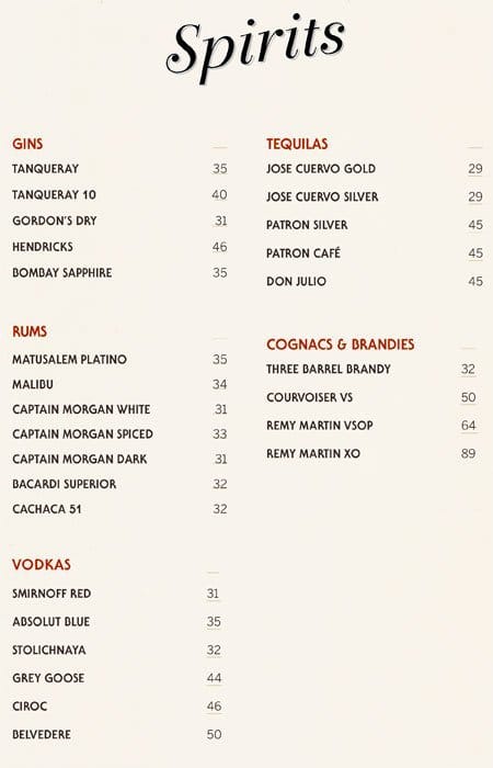 Menu at Belgian Beer Cafe, Ras Al-Khaimah