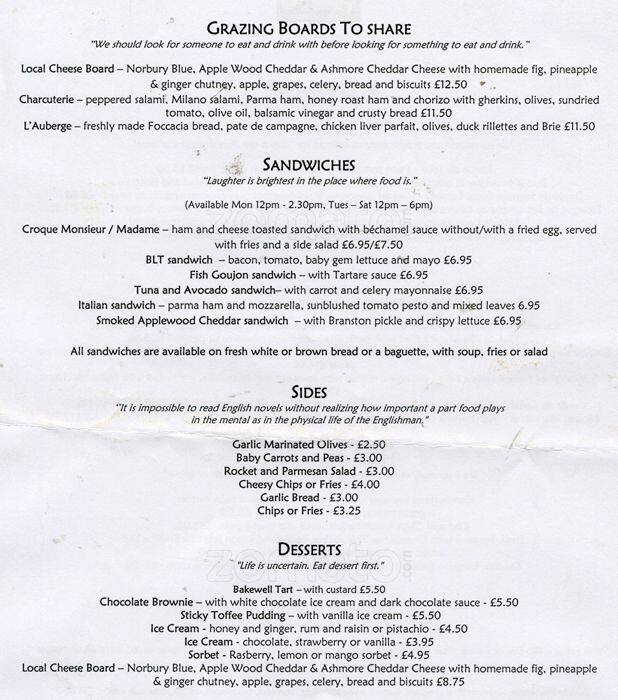 Menu at The Hare and Hounds pub & bar, Claygate, The Green