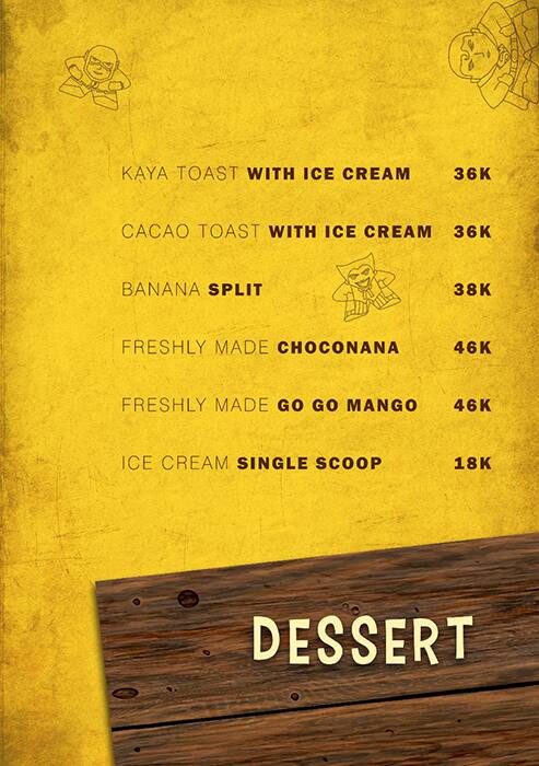 Carta de Four Meeples - Board Game Room & Cafe, Yakarta