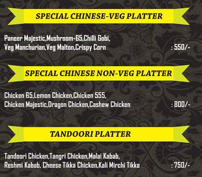 Menu at Mirchi Maharaj, Bengaluru, 17th Cross Rd