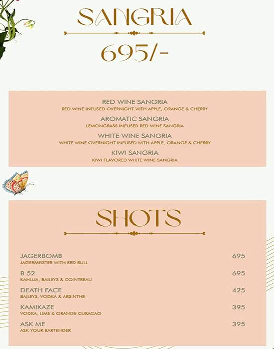 Menu at Ivoryy.Delhi, New Delhi